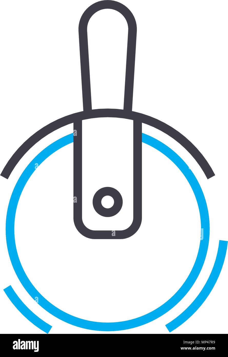 Rolling pin linear icon concept. Rolling pin line vector sign, symbol ...