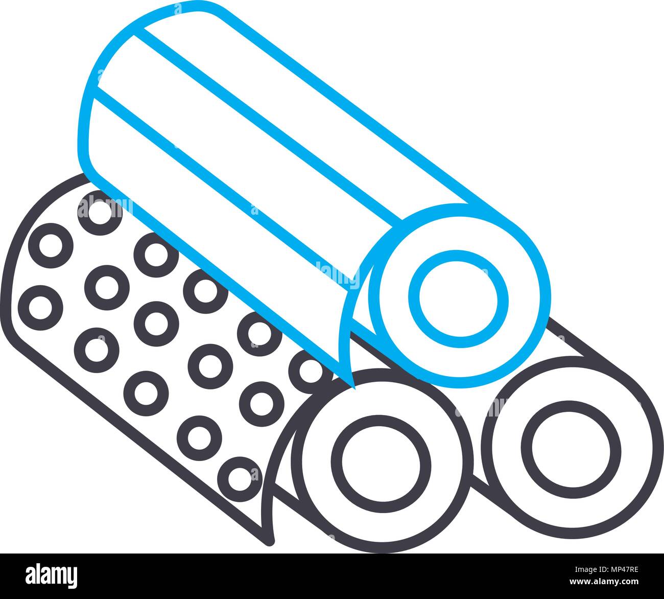 Rolls of wallpaper linear icon concept. Rolls of wallpaper line vector ...