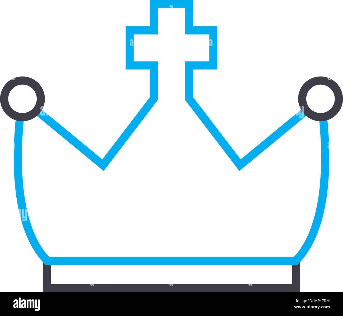 Royal crown linear icon concept. Royal crown line vector sign, symbol ...