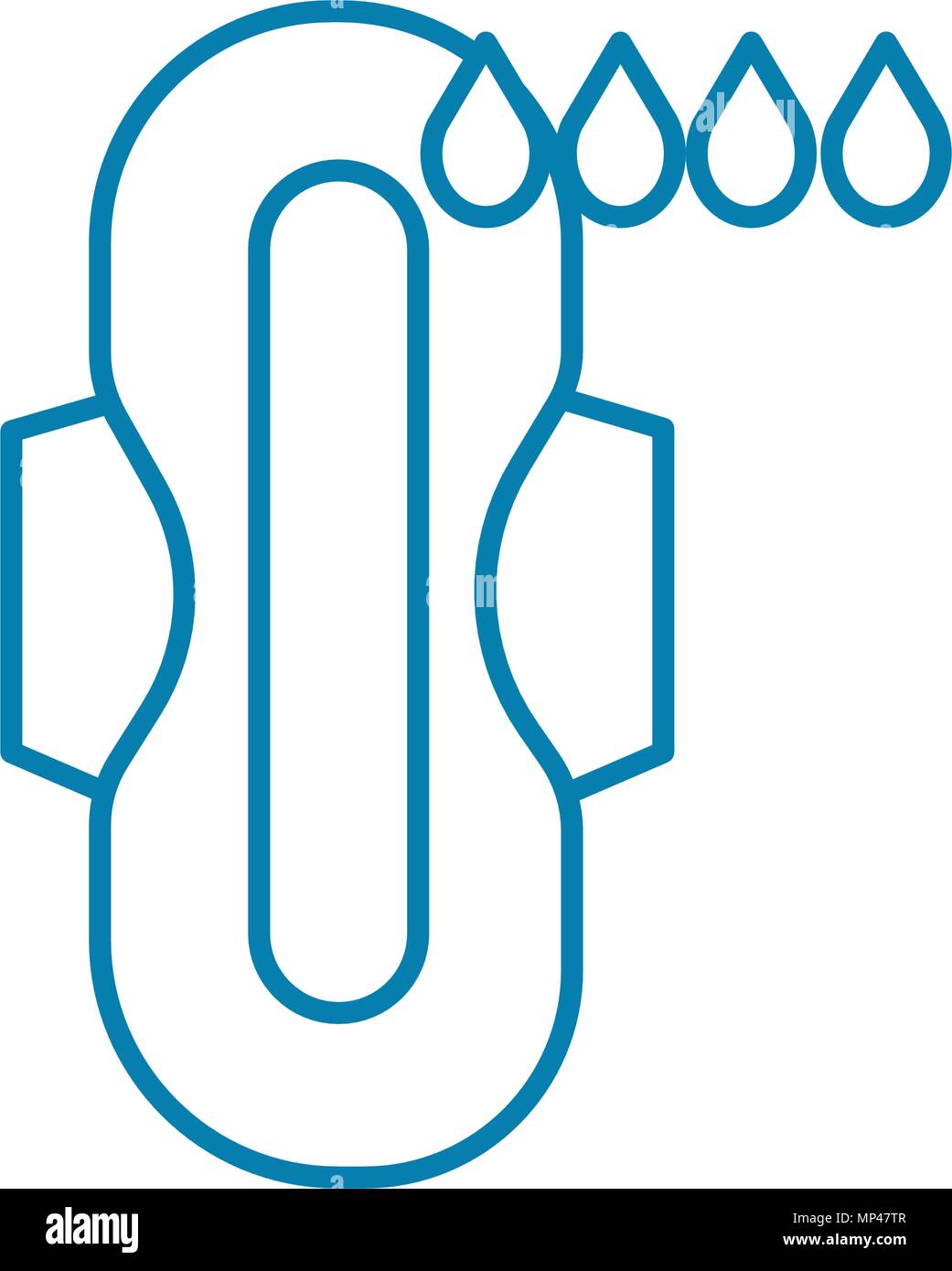 Sanitary pads linear icon concept. Sanitary pads line vector sign ... Sanitary pads linear icon concept. Sanitary pads line vector sign ...