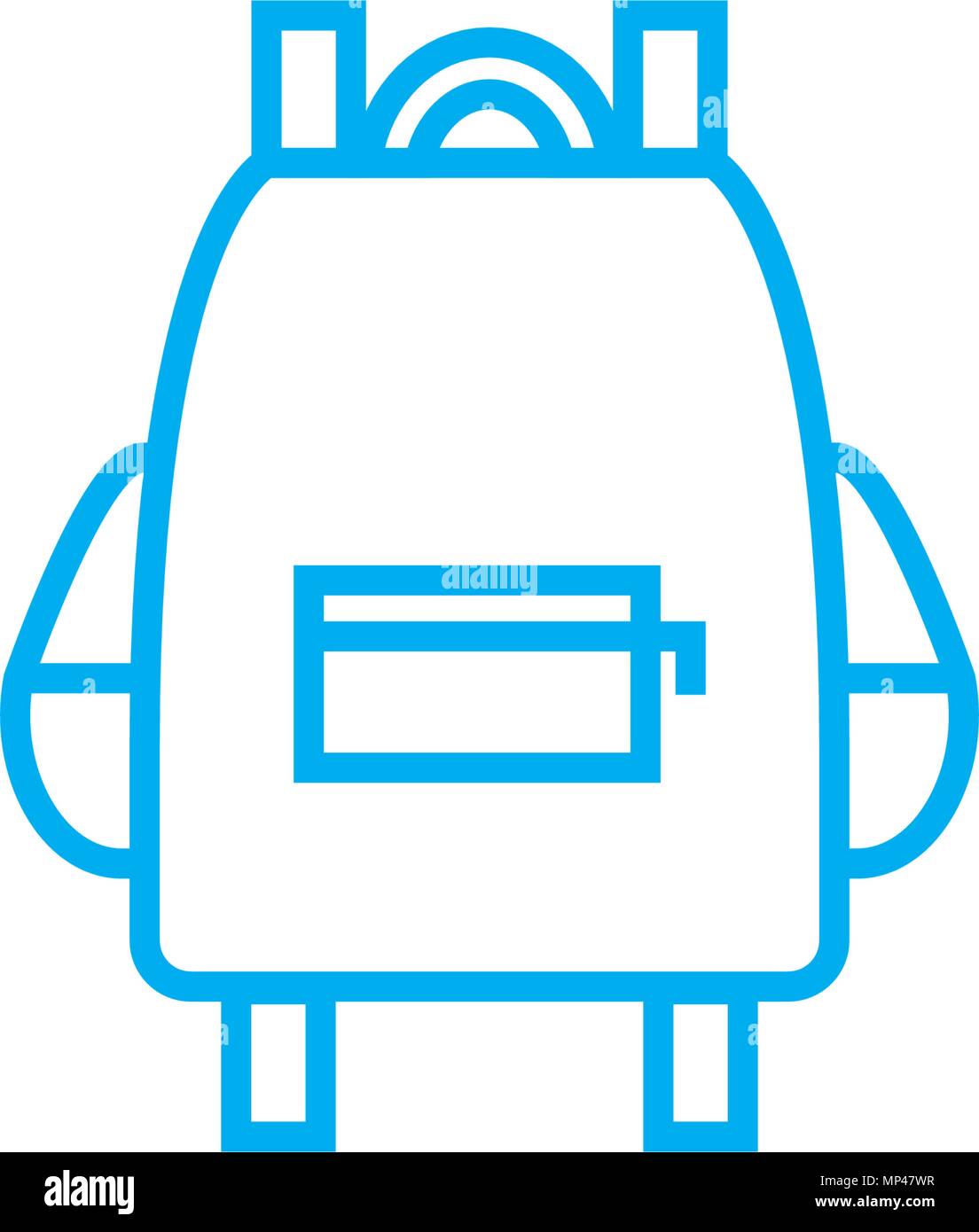 School bag linear icon concept. School bag line vector sign, symbol ...
