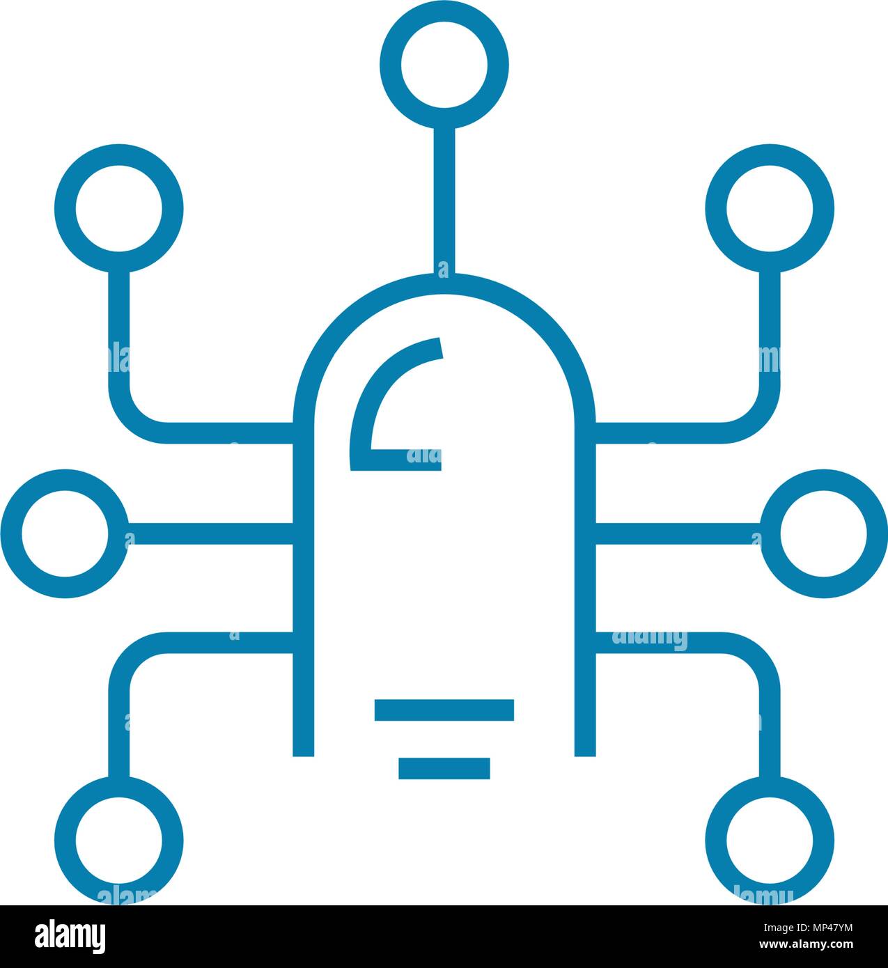 Sensor technology linear icon concept. Sensor technology line vector ...