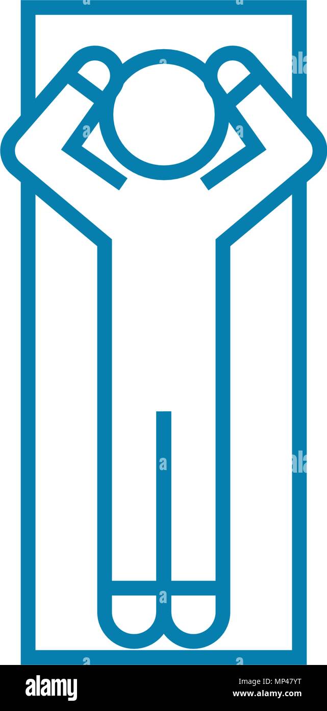 Serious problems linear icon concept. Serious problems line vector sign ...