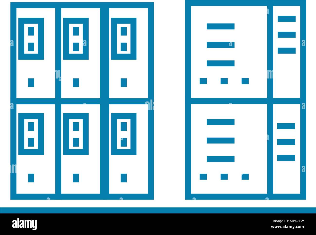Server box linear icon concept. Server box line vector sign, symbol ...