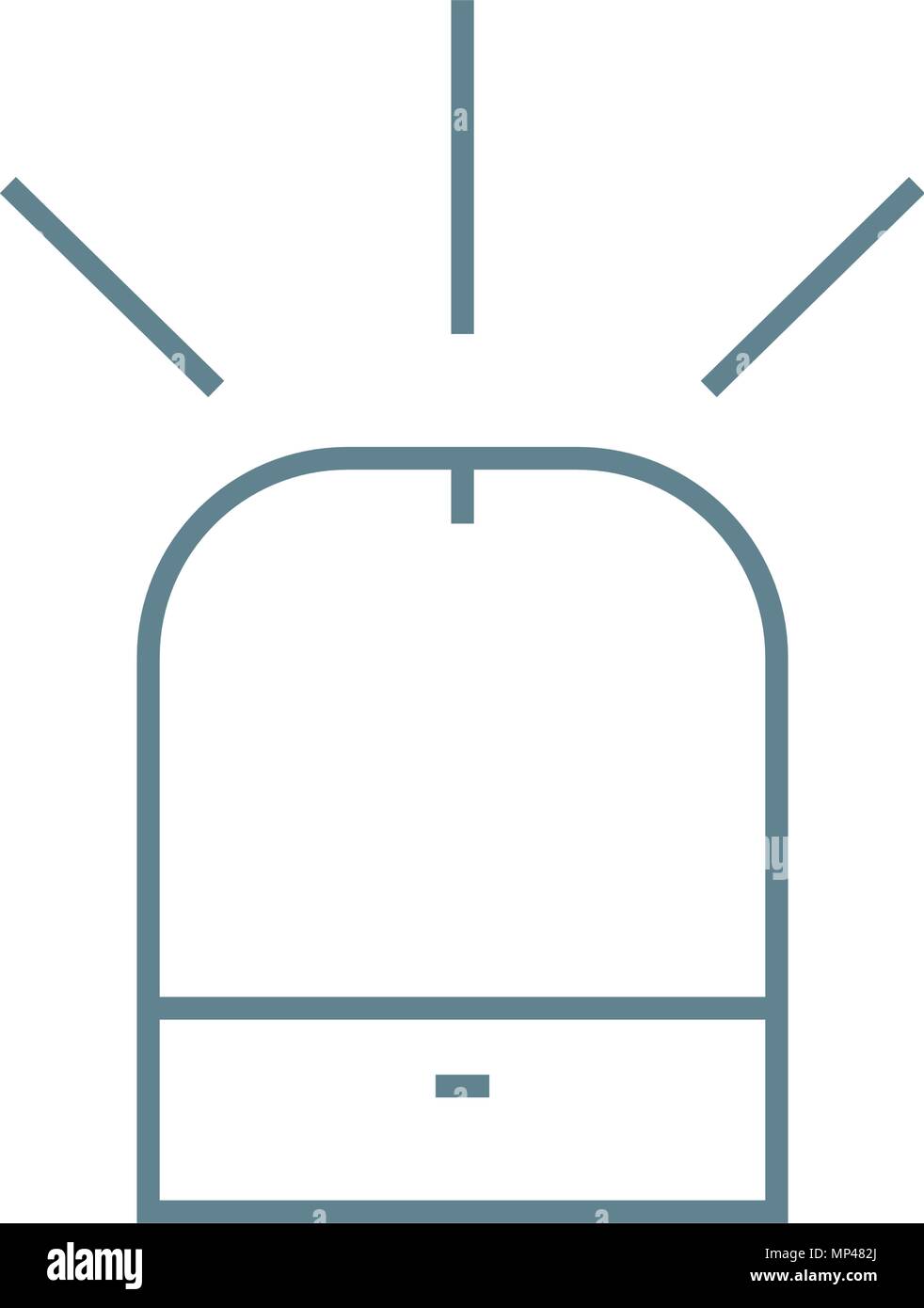 Signal system linear icon concept. Signal system line vector sign ...