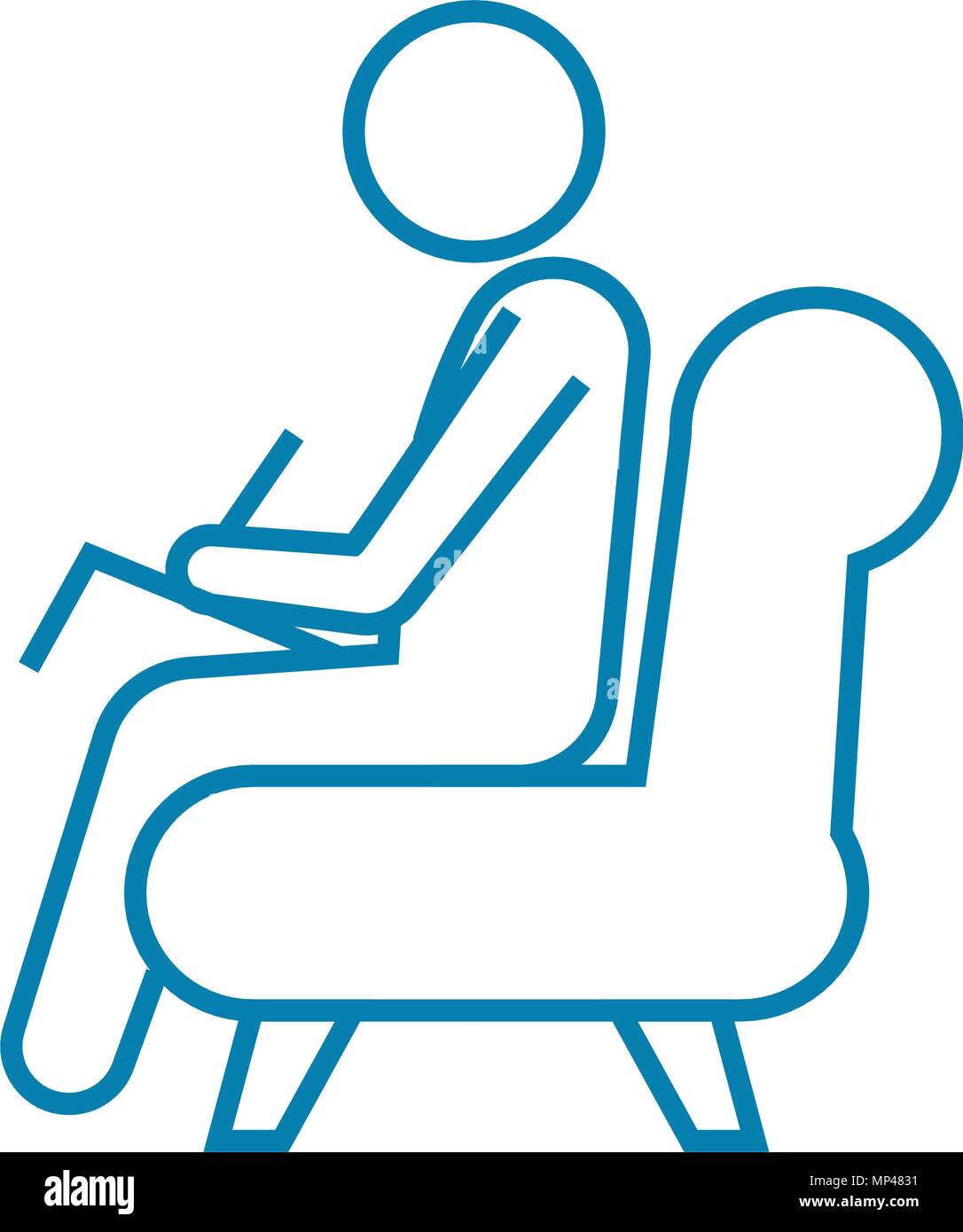 Signing documents linear icon concept. Signing documents line vector ...