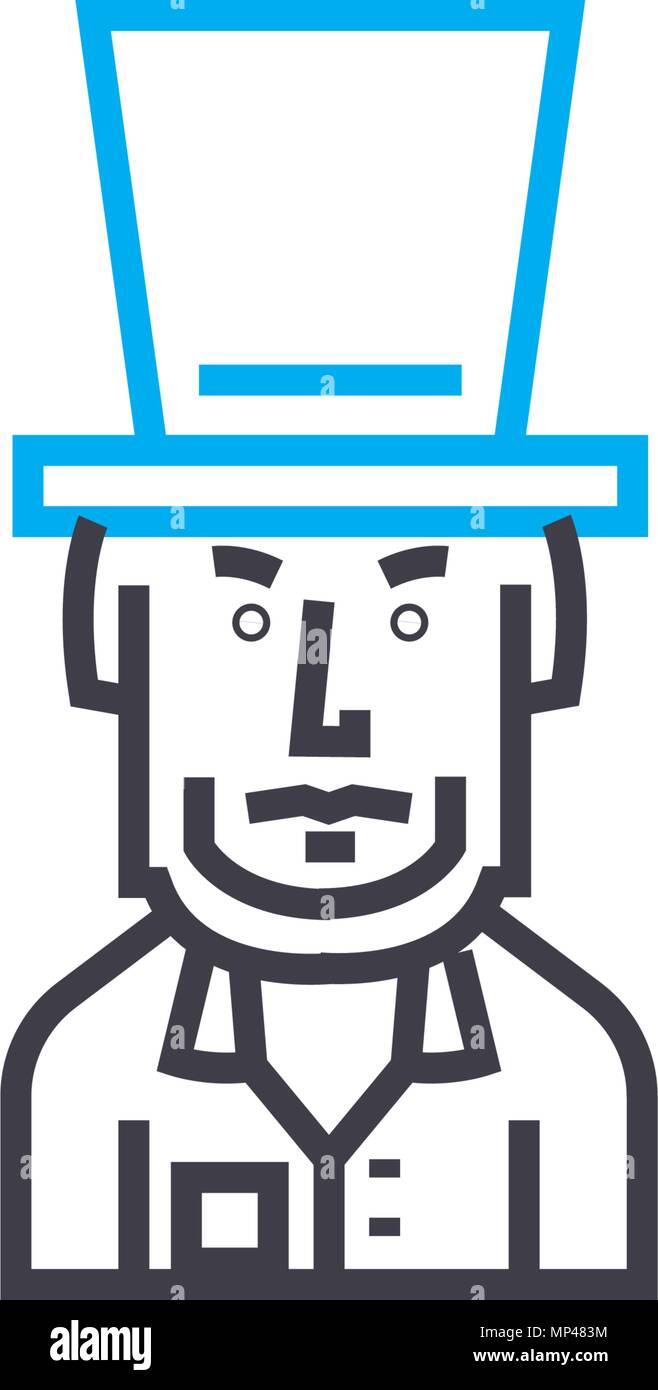 Sir linear icon concept. Sir line vector sign, symbol, illustration ...