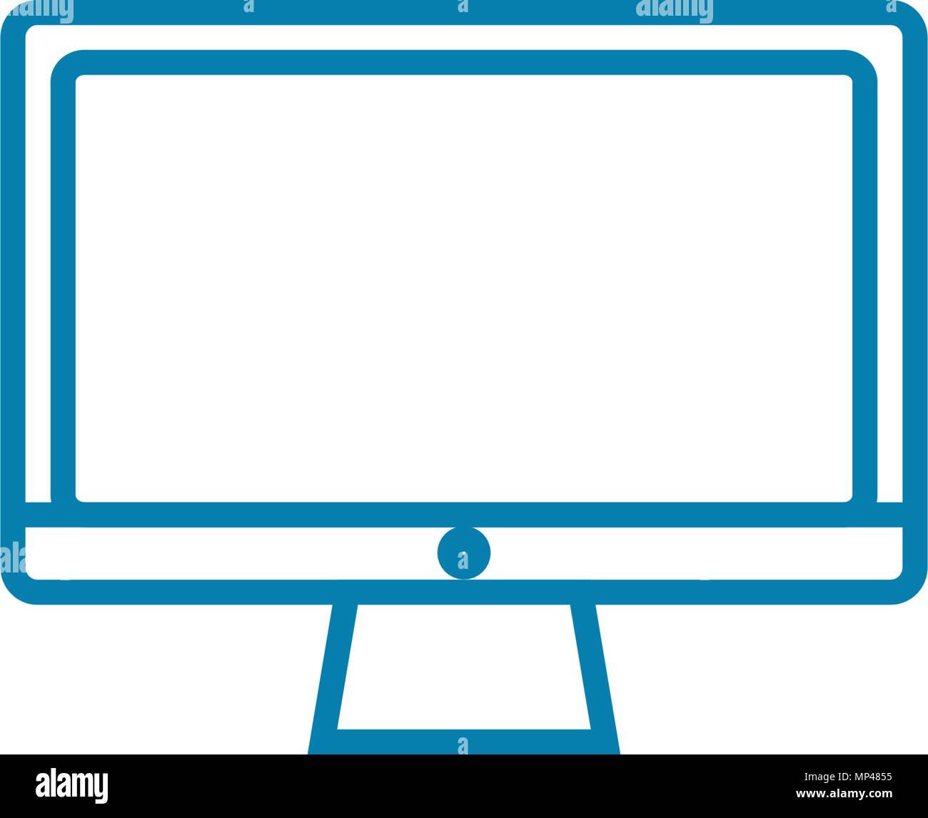 Small monitor linear icon concept. Small monitor line vector sign ...