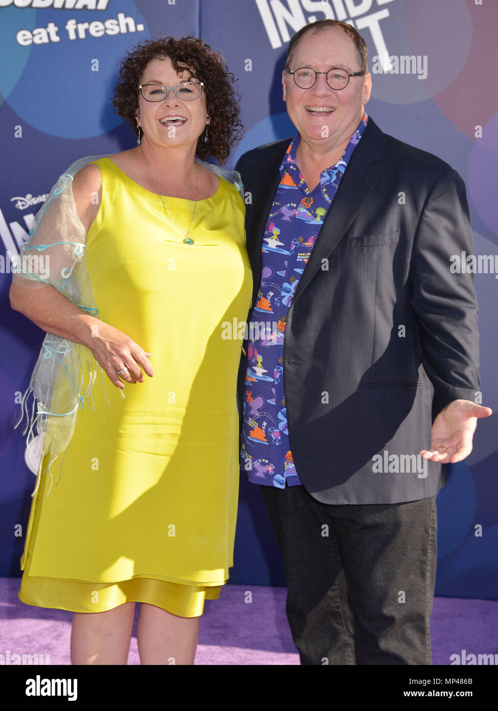 John Lasseter, Nancy Lasseter 152 at the Inside Out Premiere at the El ...