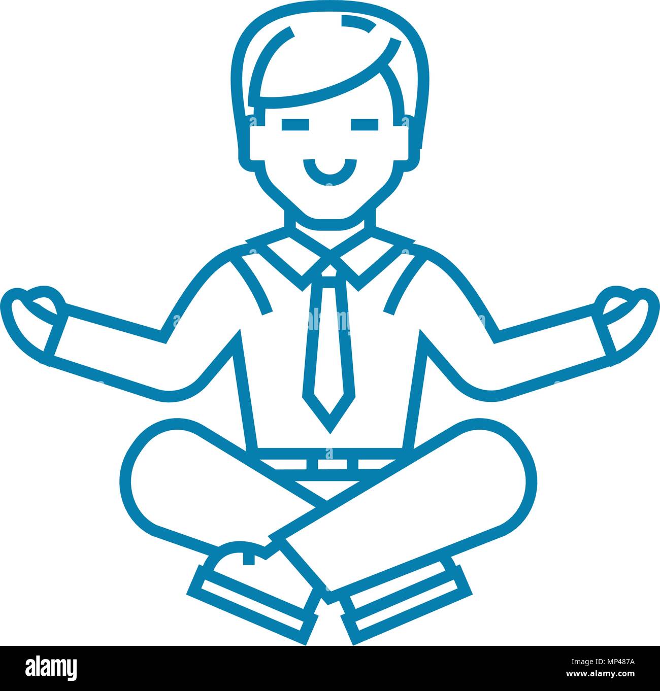 Soothing nerves linear icon concept. Soothing nerves line vector sign ...