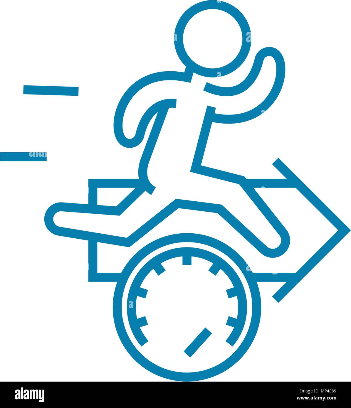 speed record linear icon concept. speed record line vector sign, symbol ...