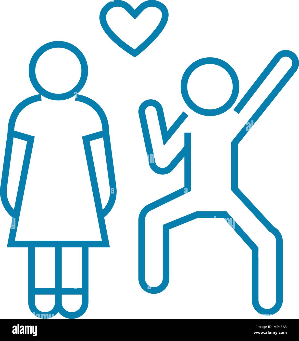 State of love linear icon concept. State of love line vector sign ...