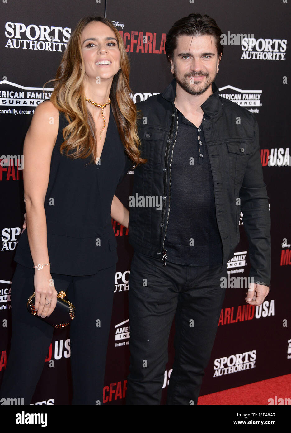 Juanes and Karen Martinez 032 at the McFarland USA Premiere at the El ...