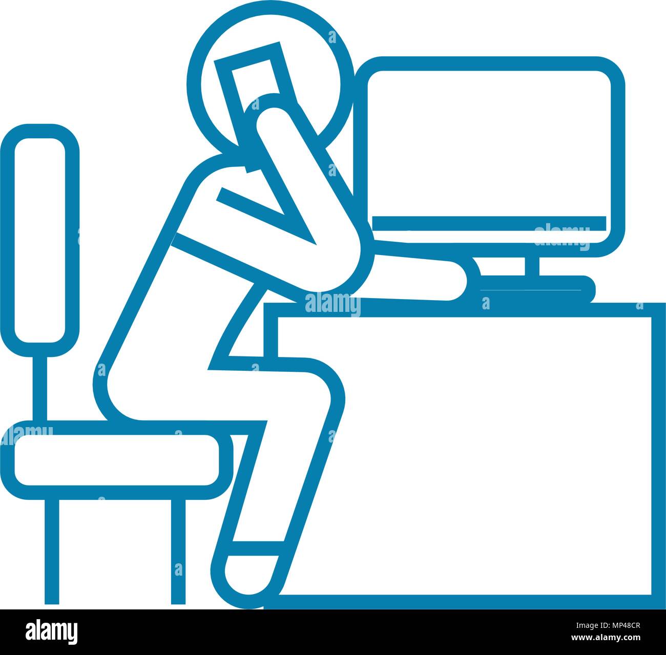 Study of the issue linear icon concept. Study of the issue line vector ...
