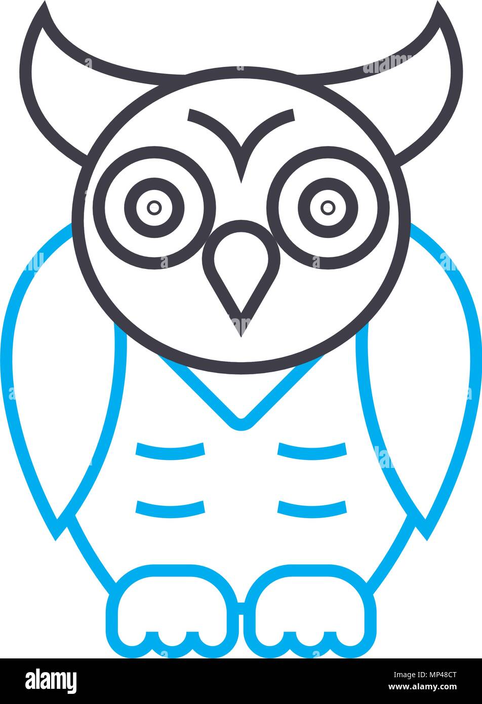 Study of zoology linear icon concept. Study of zoology line vector sign ...