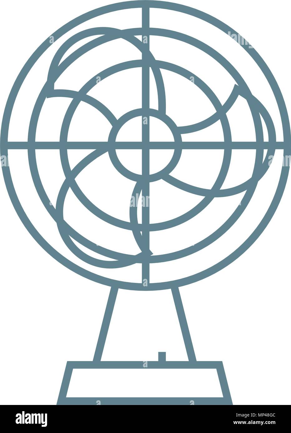 Table fan linear icon concept. Table fan line vector sign, symbol ...