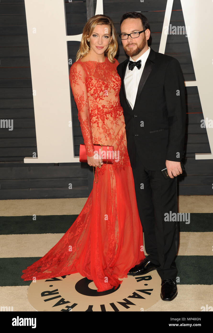 Katie Cassidy, Dana Brunetti 401 at the 2015 Vanity Fair Oscars party ...