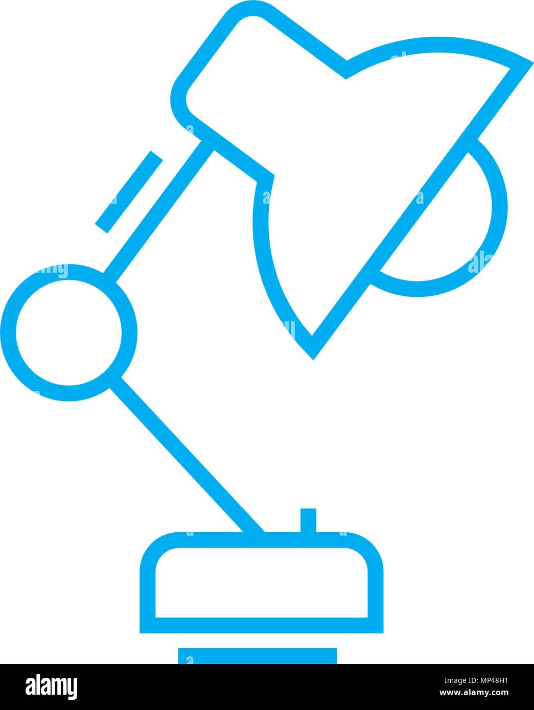 Table lamp linear icon concept. Table lamp line vector sign, symbol ...