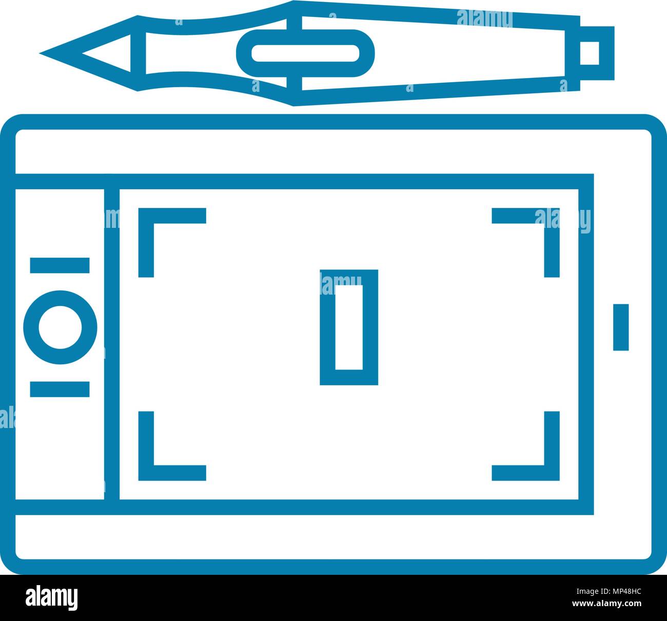 Tablet linear icon concept. Tablet line vector sign, symbol ...