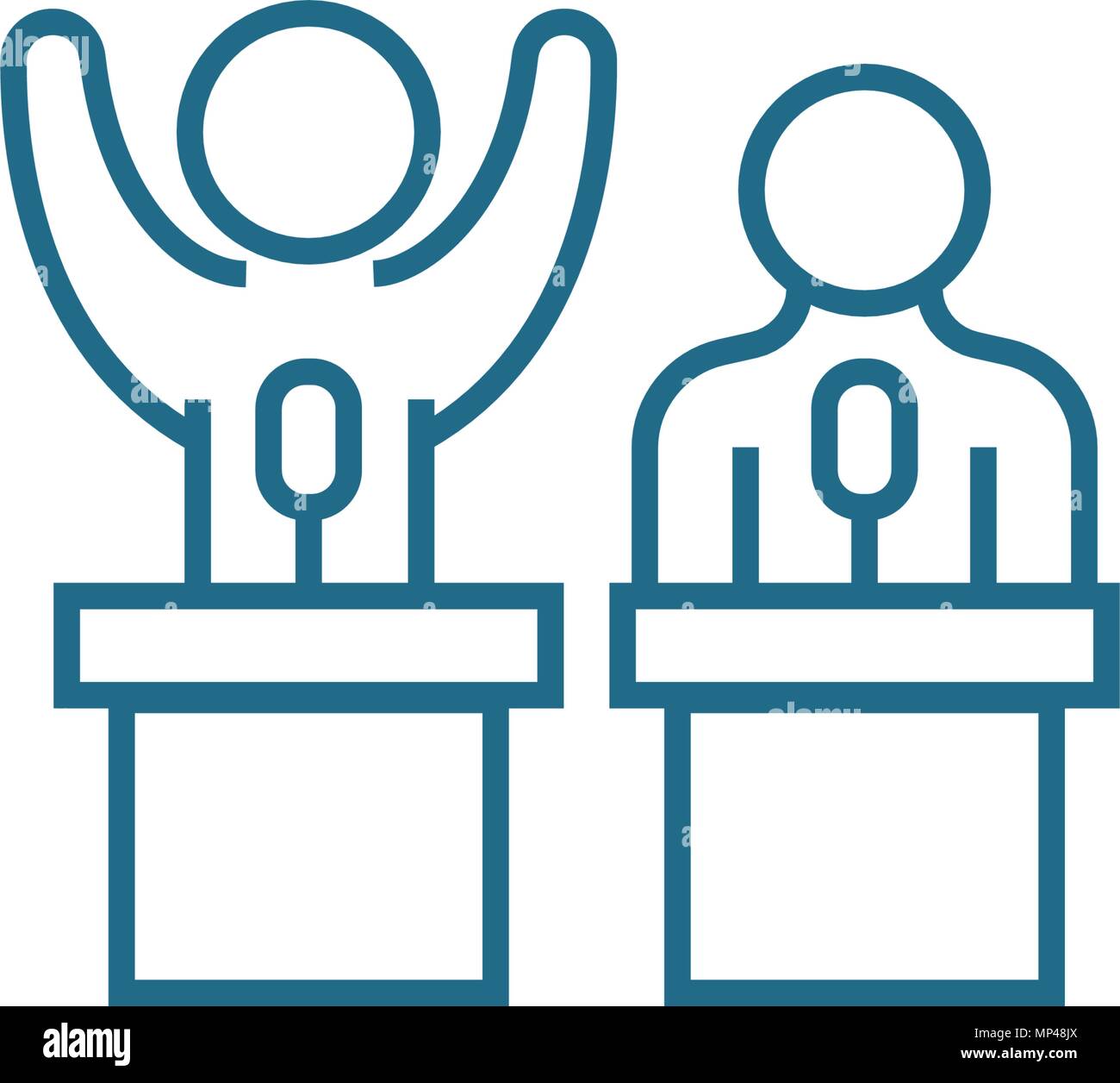 Team building linear icon concept. Team building line vector sign ...