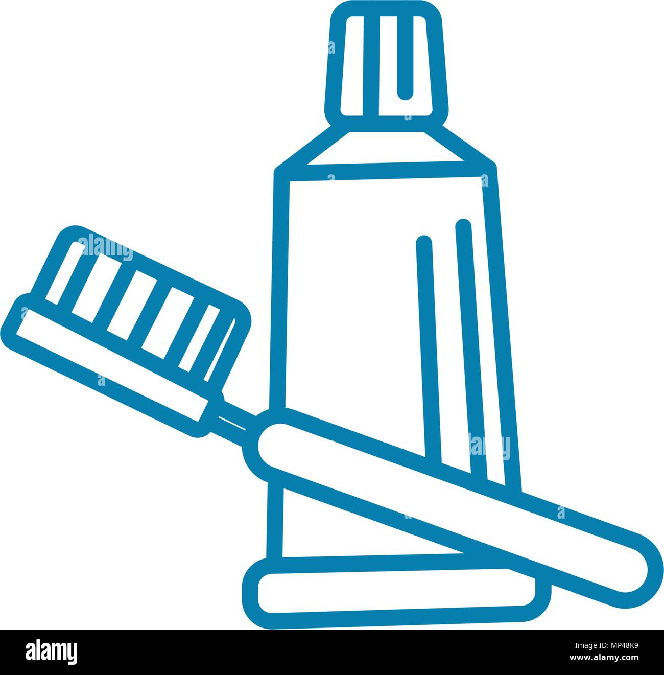 Teeth cleaning linear icon concept. Teeth cleaning line vector sign ...