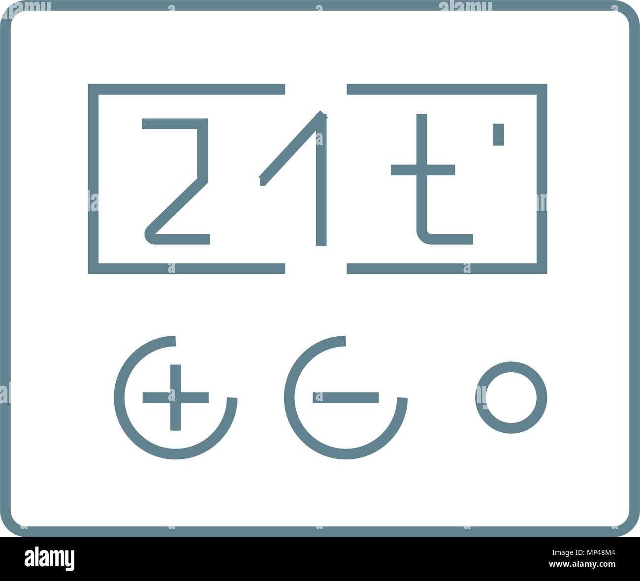 Temperature adjustment linear icon concept. Temperature adjustment line ...
