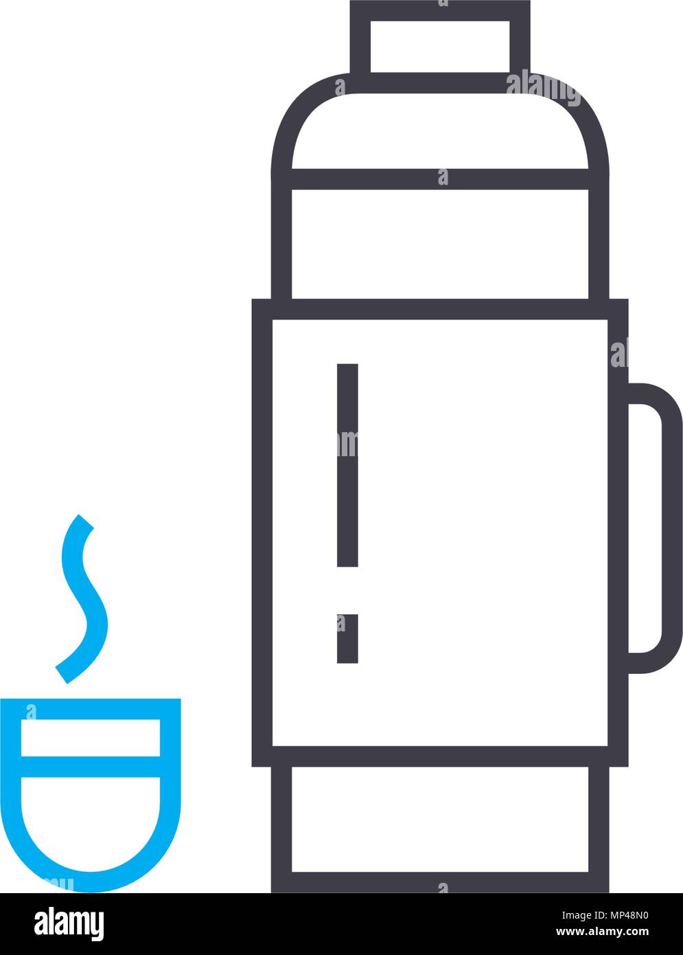 Thermos linear icon concept. Thermos line vector sign, symbol ...