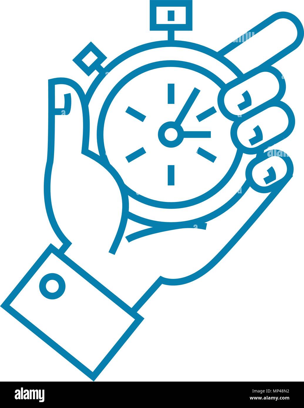 Tight deadlines linear icon concept. Tight deadlines line vector sign ...