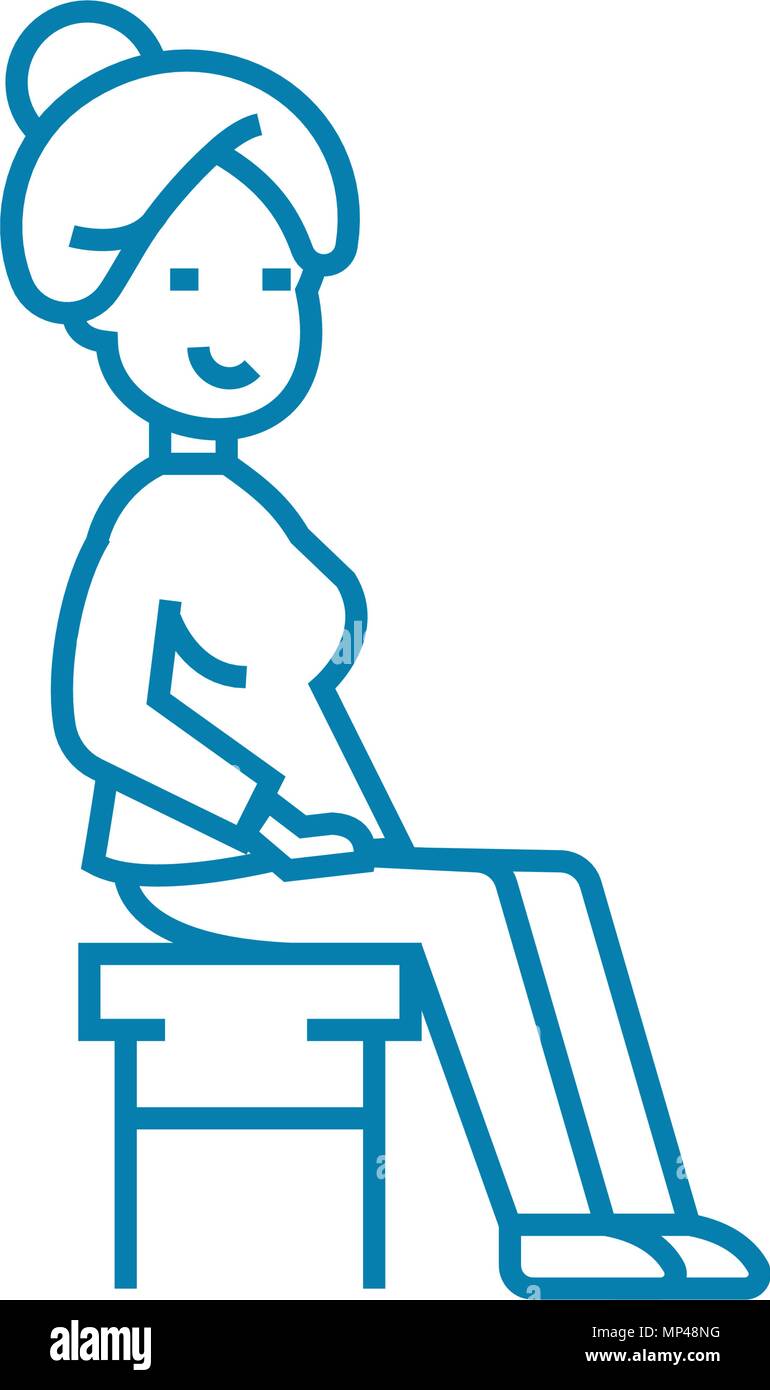 Time to rest linear icon concept. Time to rest line vector sign, symbol ...