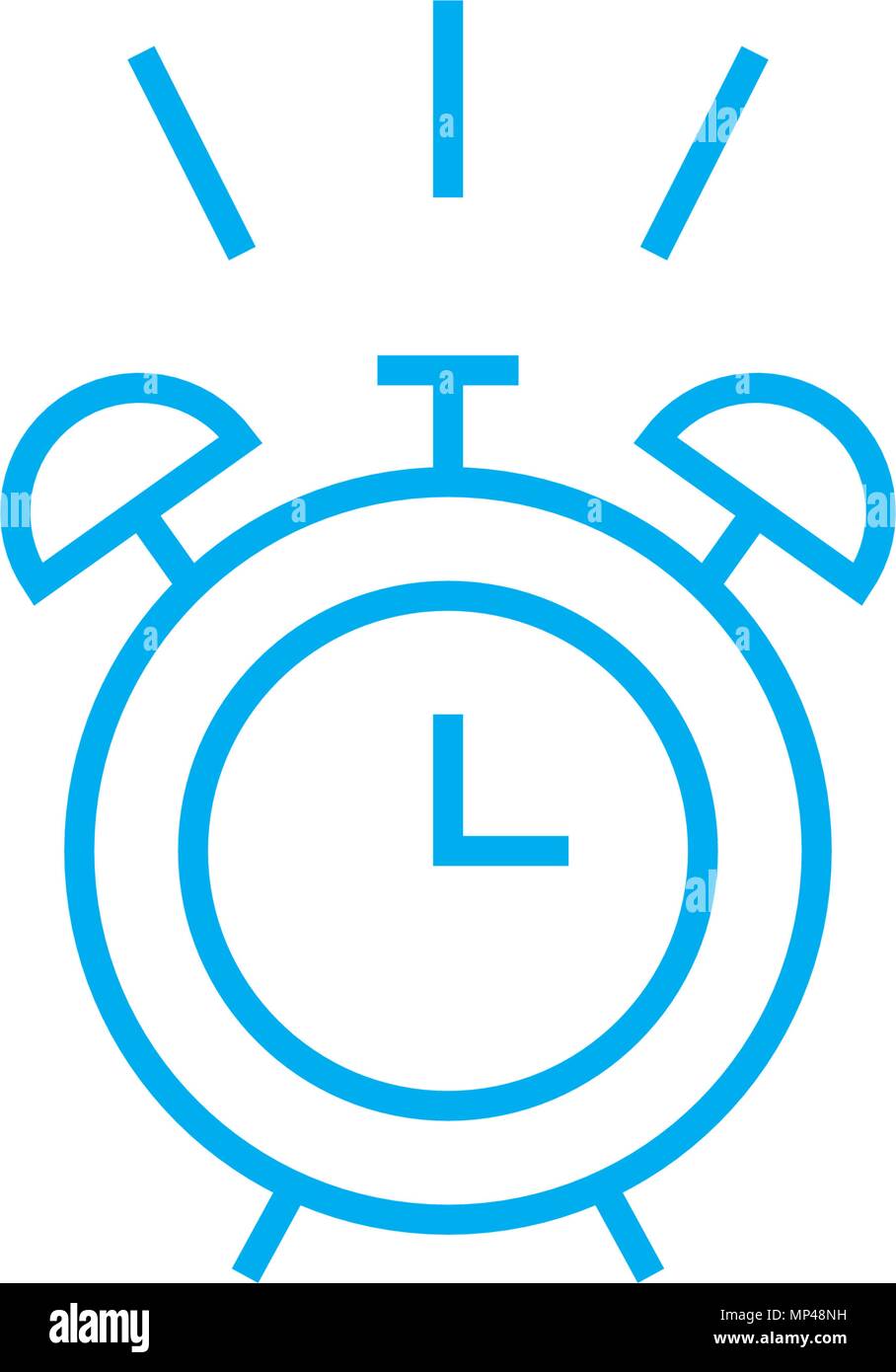 Time to wake up linear icon concept. Time to wake up line vector sign ...