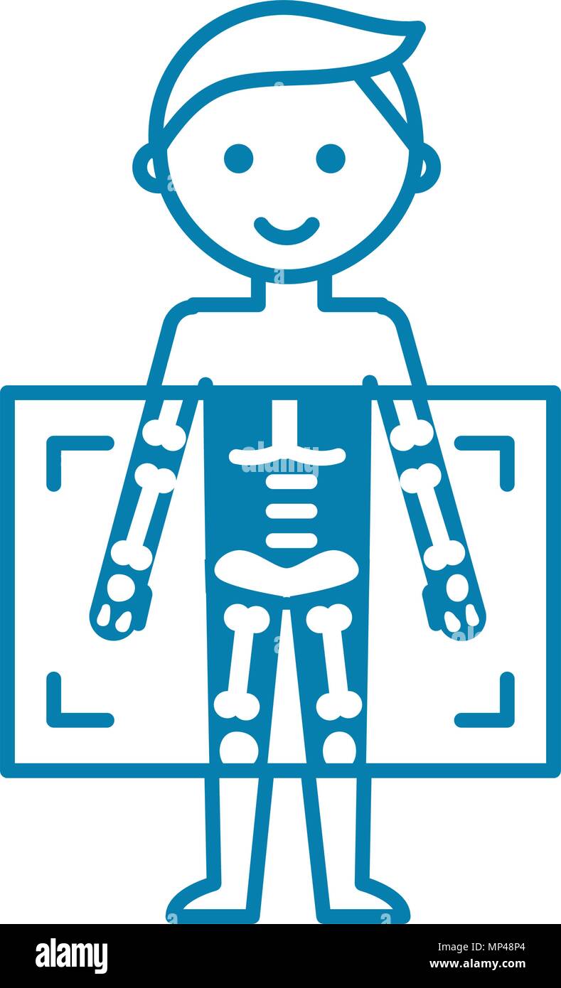Tomographic examination linear icon concept. Tomographic examination ...