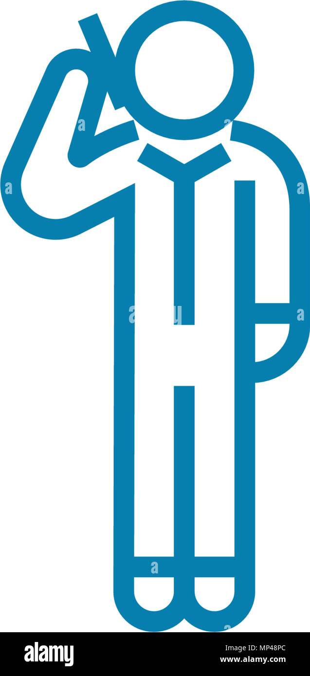 Total disarray linear icon concept. Total disarray line vector sign ...