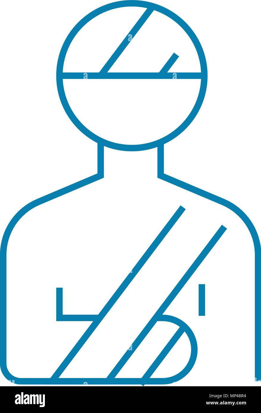 Traumatology department linear icon concept. Traumatology department ...