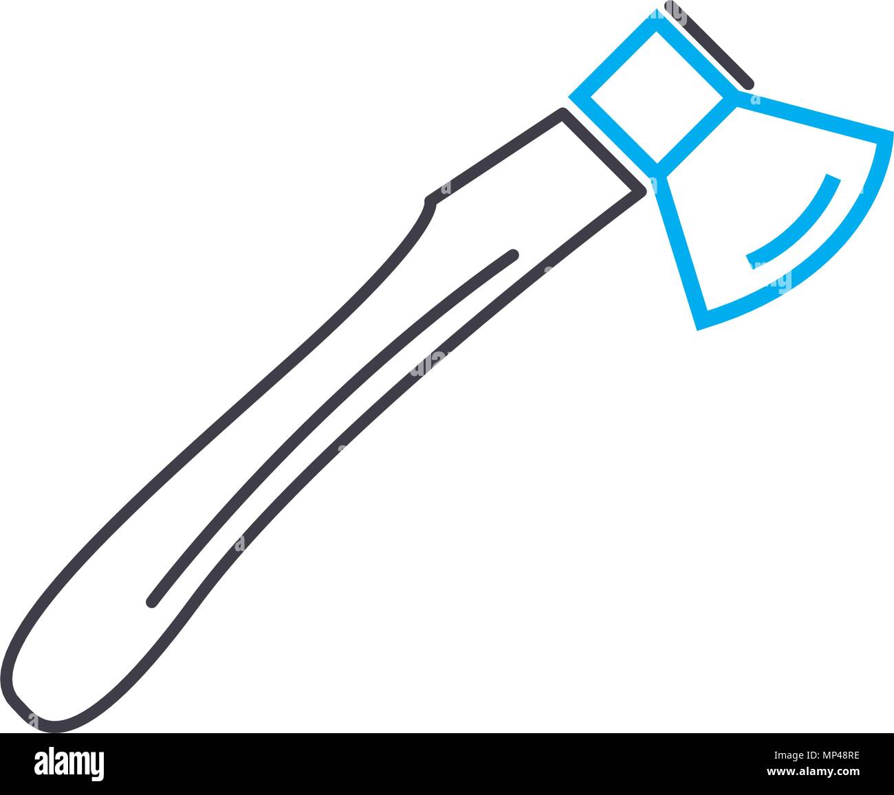 Tree felling linear icon concept. Tree felling line vector sign, symbol ...