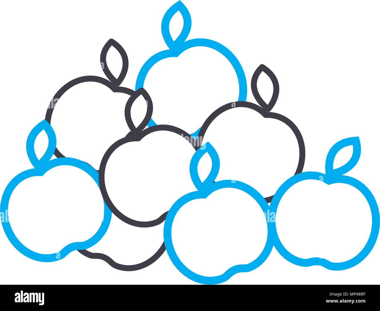 Tree's fruit linear icon concept. Tree's fruit line vector sign, symbol ...