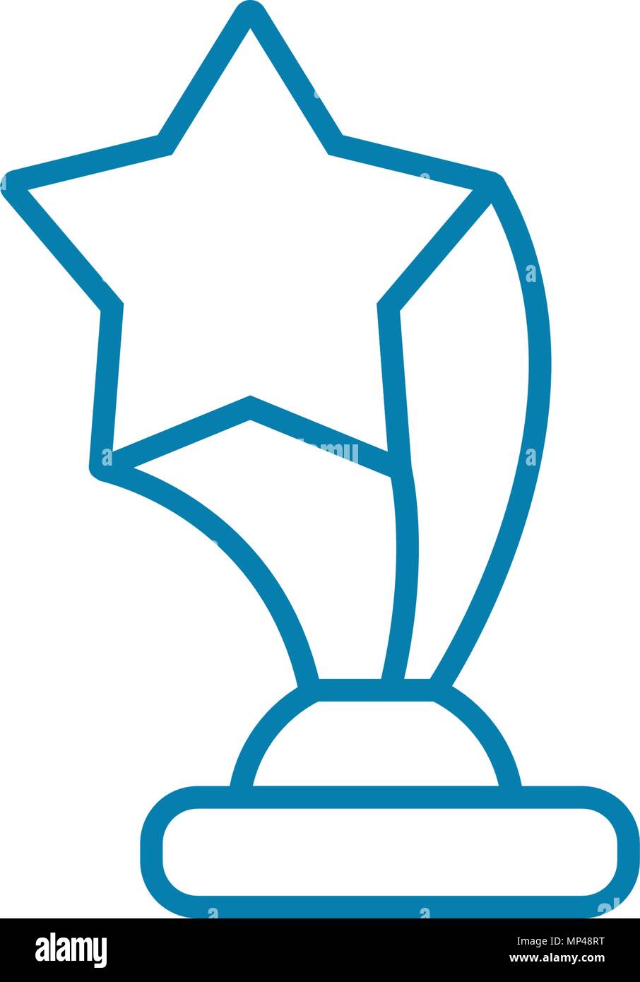 Triumphal achievement linear icon concept. Triumphal achievement line ...