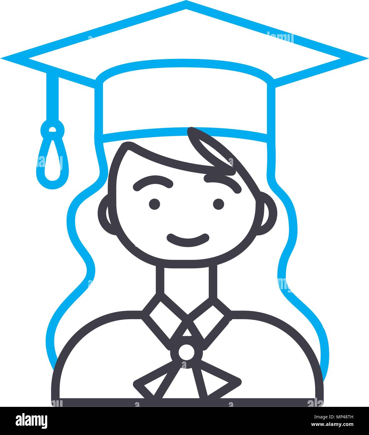 University classes linear icon concept. University classes line vector ...