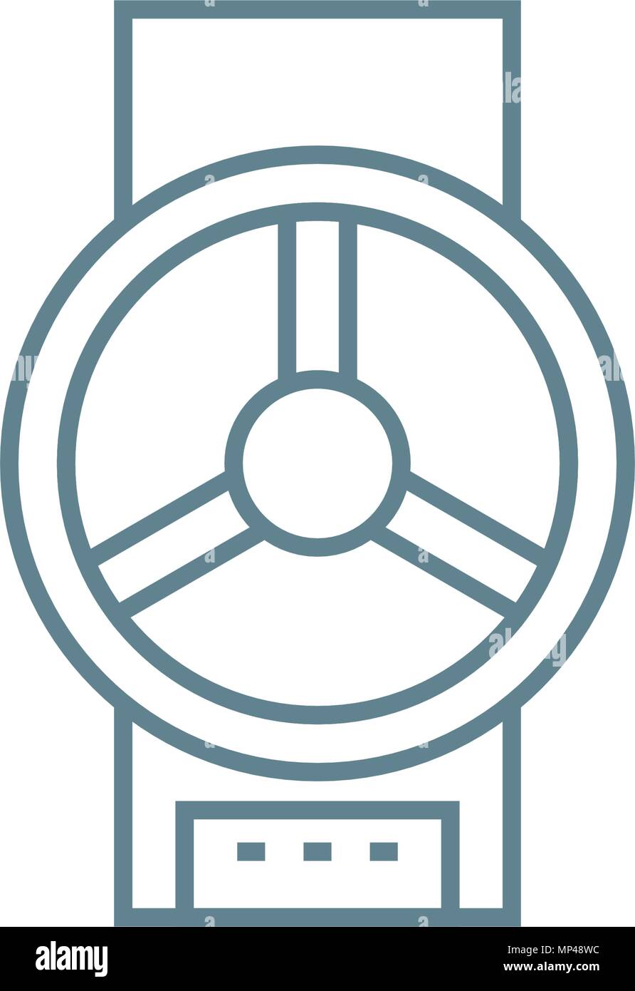 Valve linear icon concept. Valve line vector sign, symbol, illustration ...