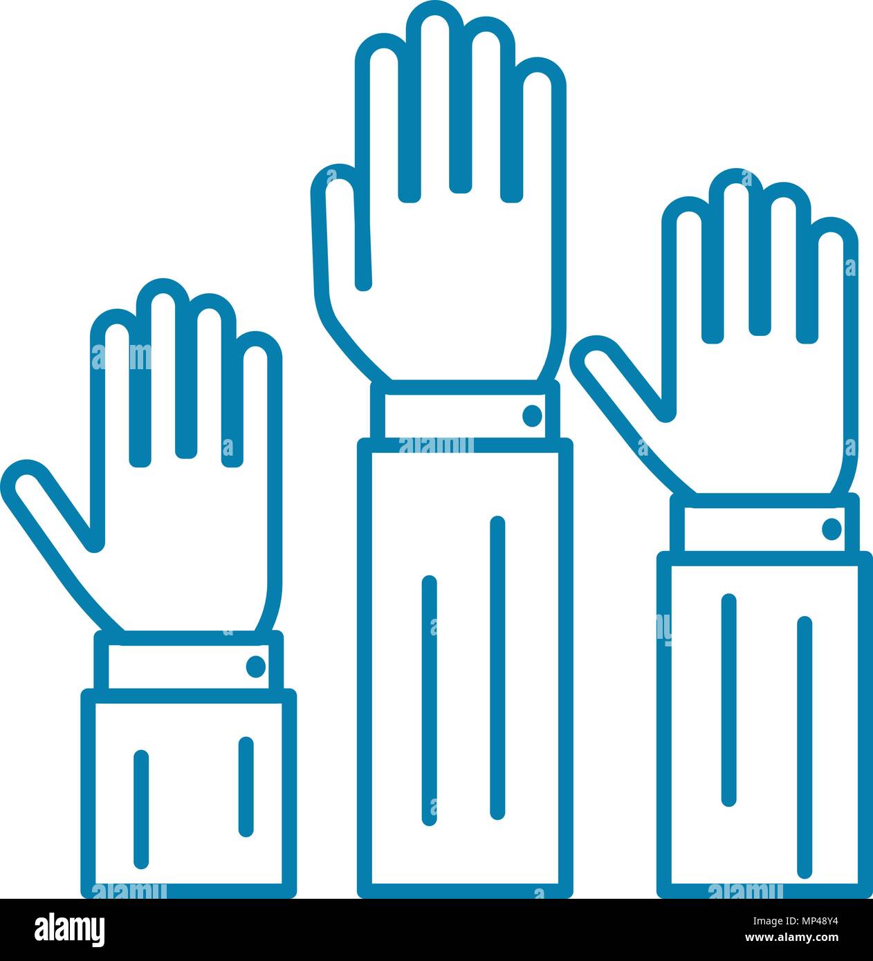 Voluntary consent linear icon concept. Voluntary consent line vector ...