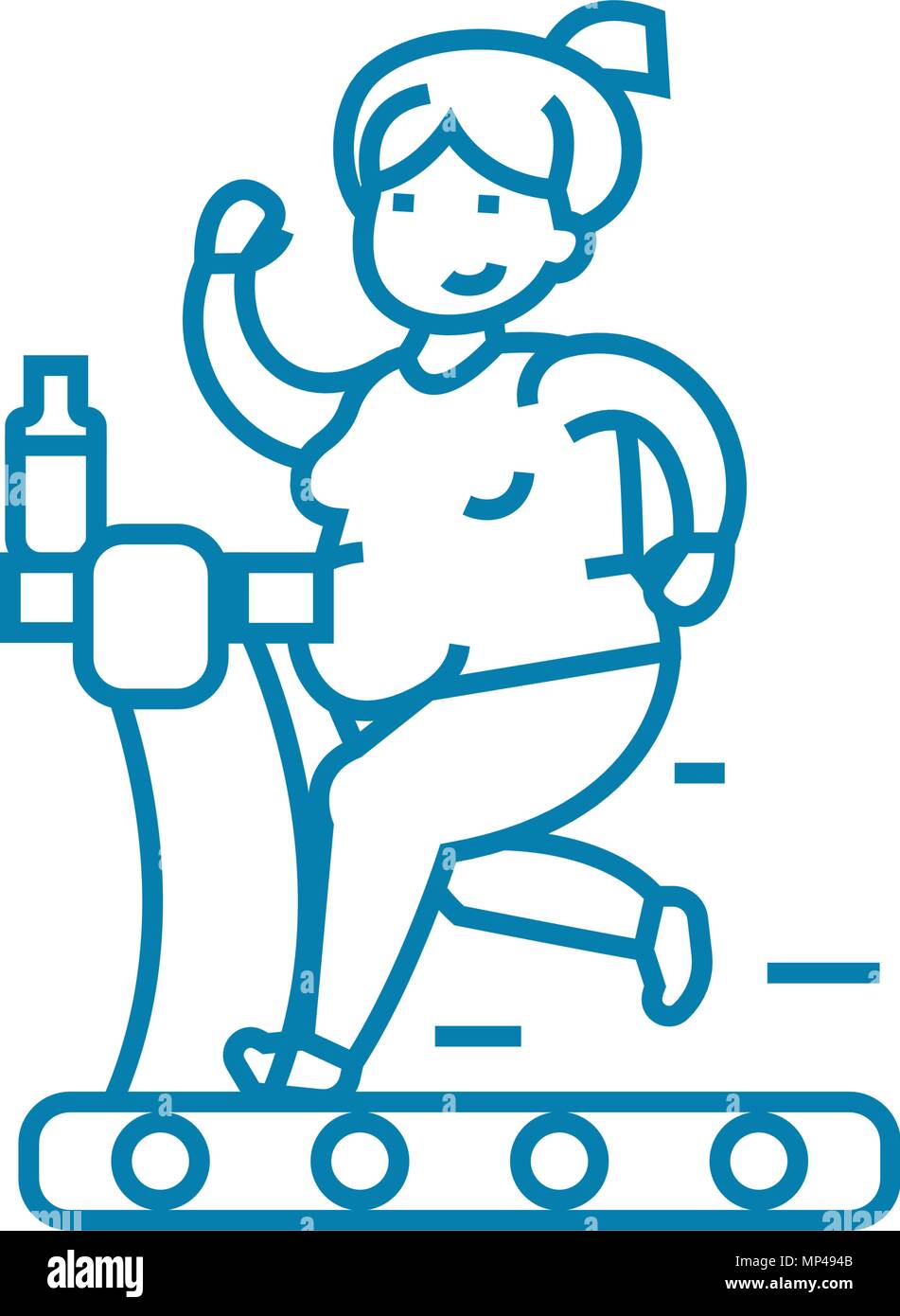 Weight loss linear icon concept. Weight loss line vector sign, symbol ...