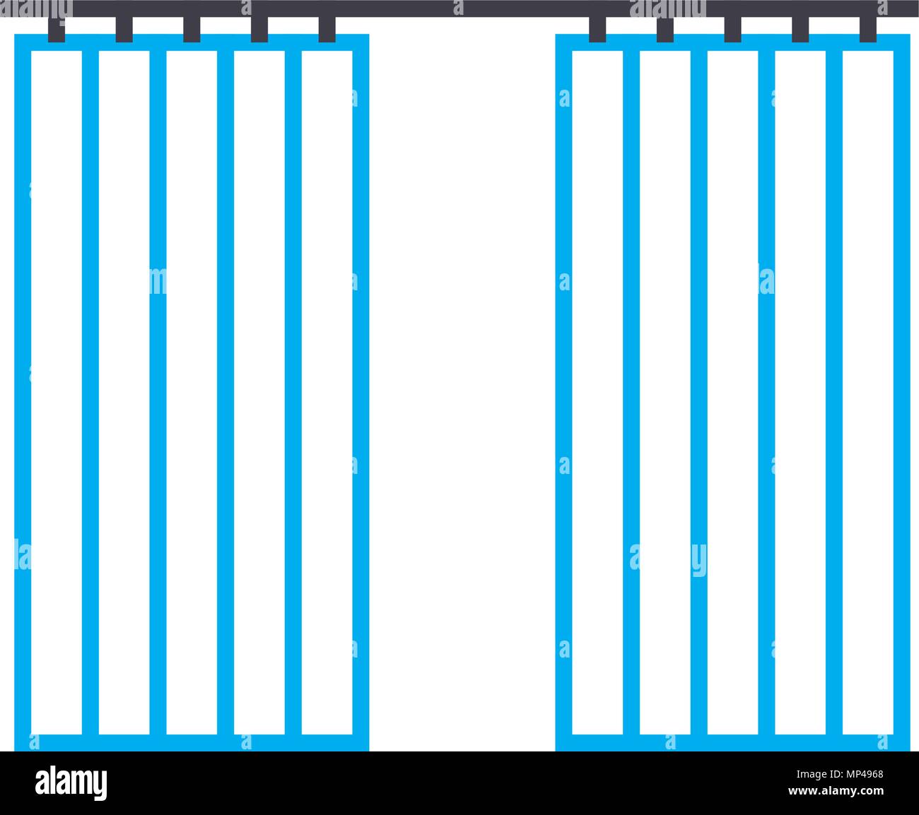 Window shades linear icon concept. Window shades line vector sign ...