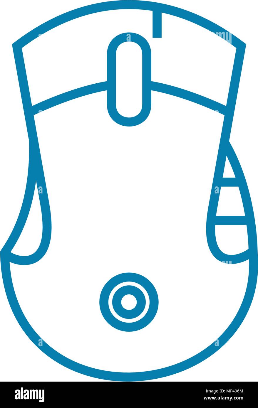 Wireless mouse linear icon concept. Wireless mouse line vector sign ...