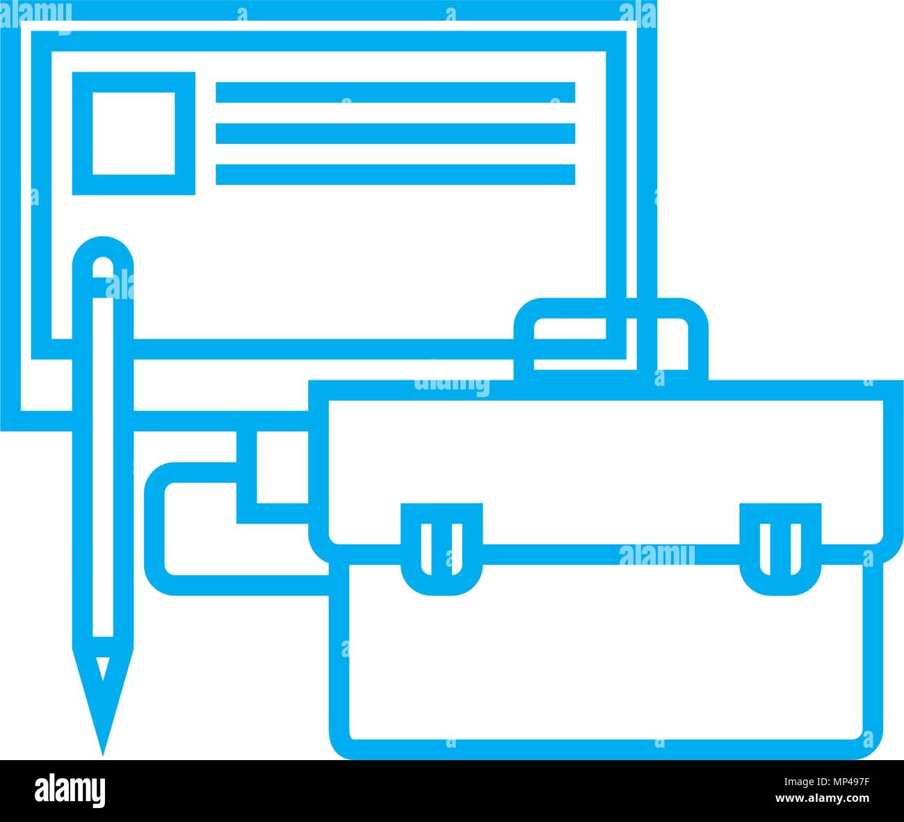 Work accessories linear icon concept. Work accessories line vector sign ...