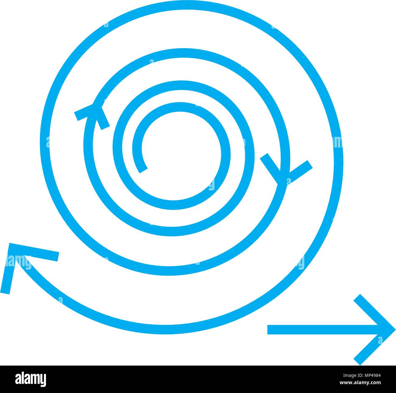 Work cycles linear icon concept. Work cycles line vector sign, symbol ...