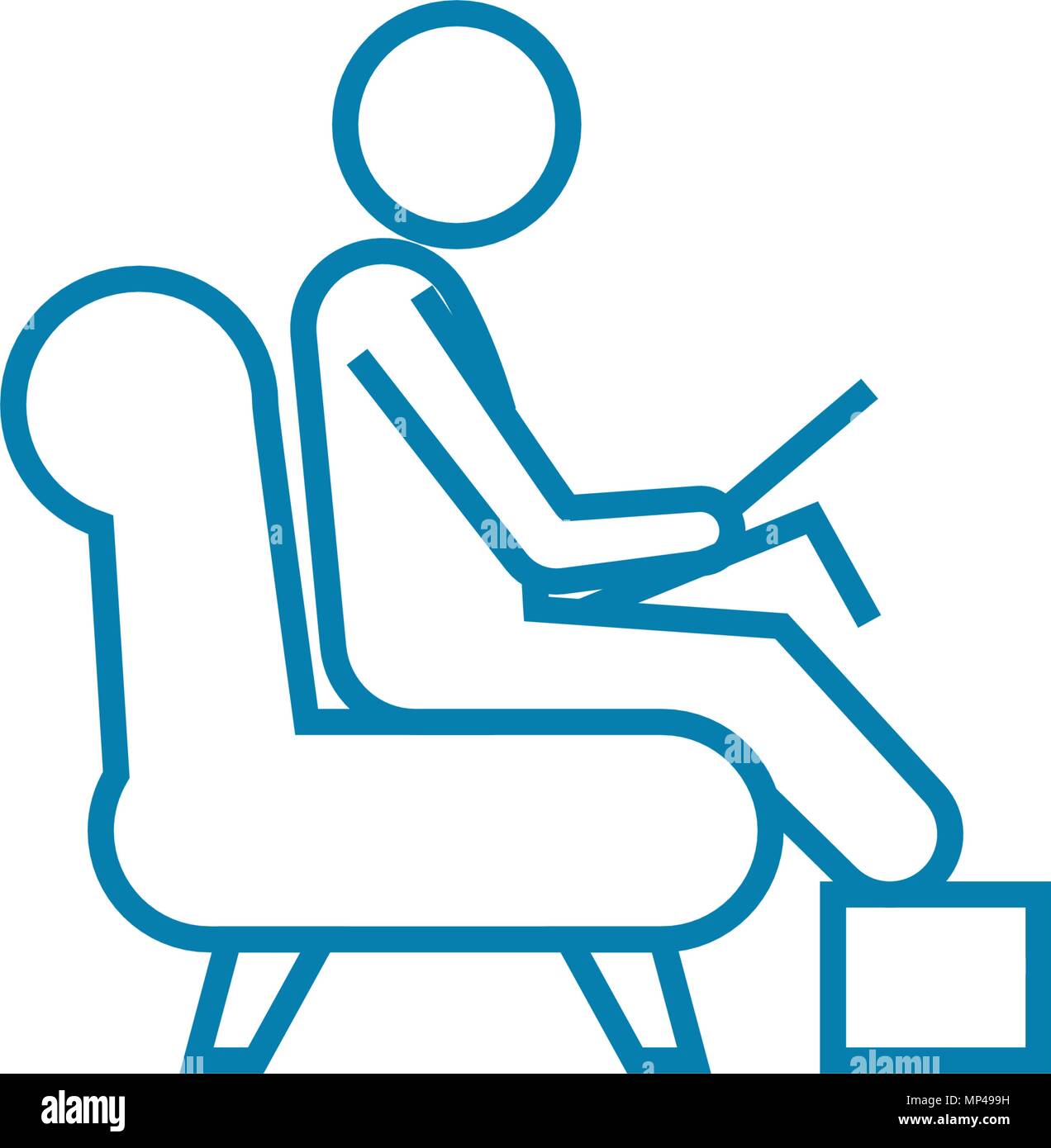 Working as a driver linear icon concept. Working as a driver line ...