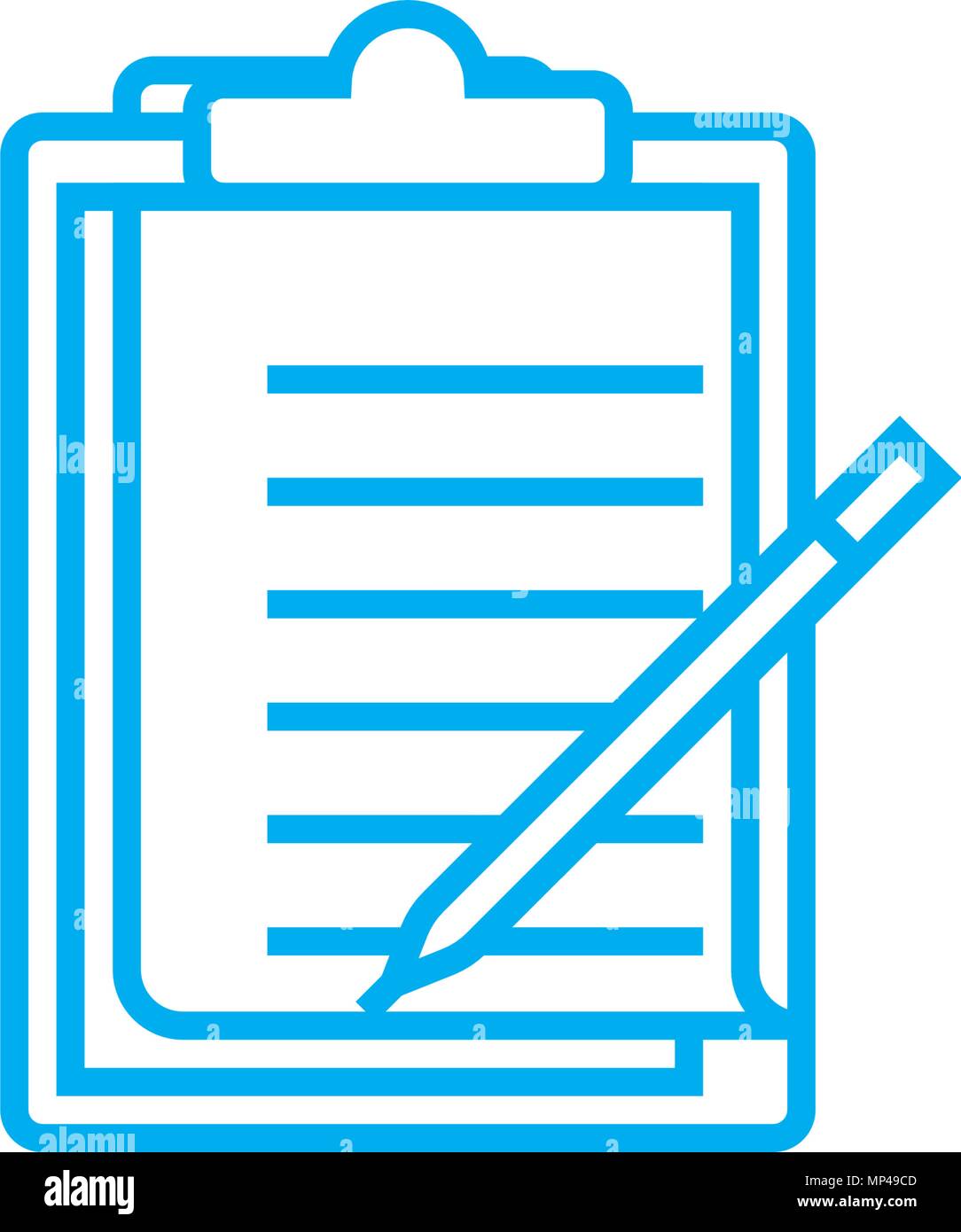 Working notes linear icon concept. Working notes line vector sign ...