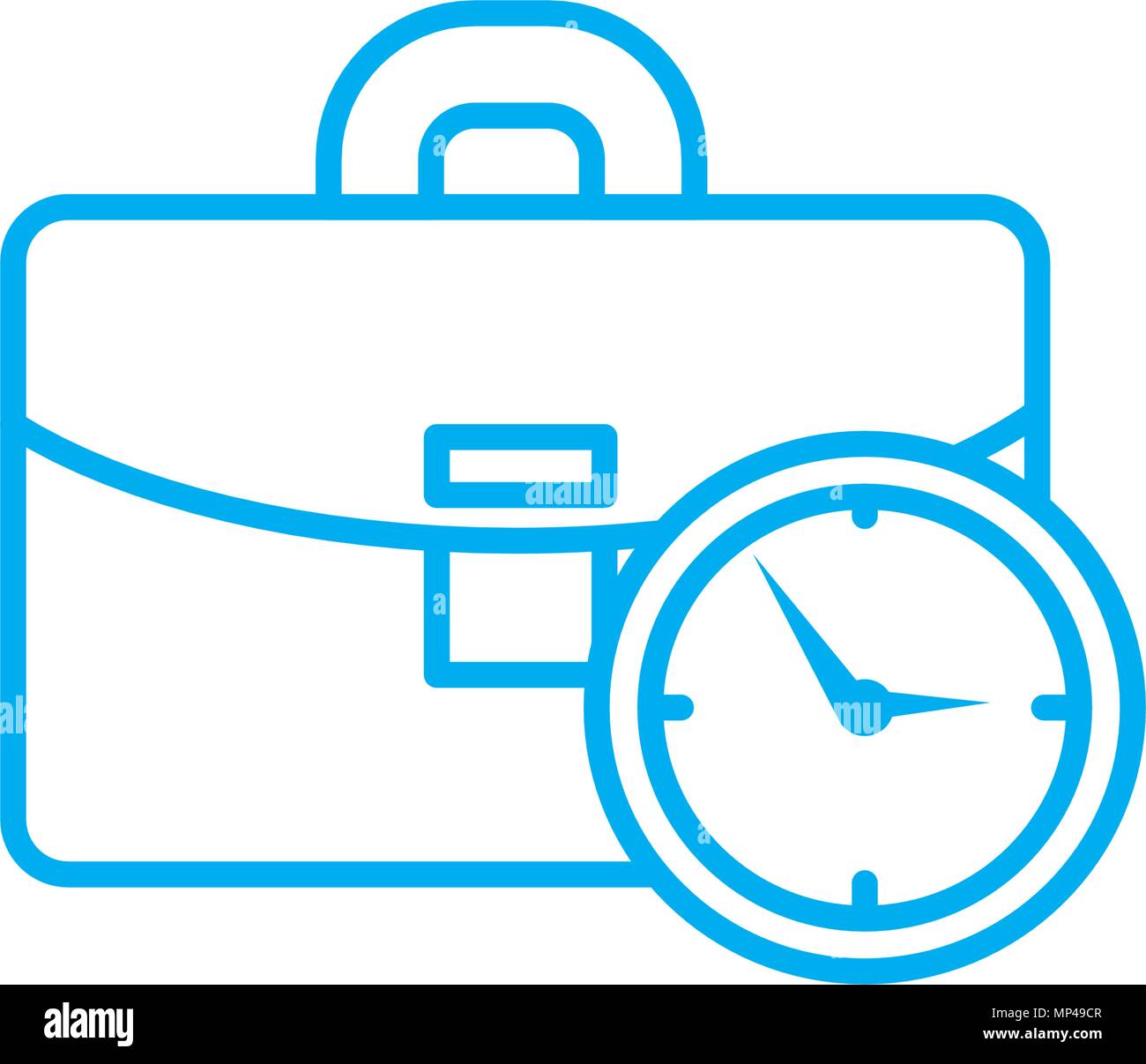 Working time linear icon concept. Working time line vector sign, symbol ...