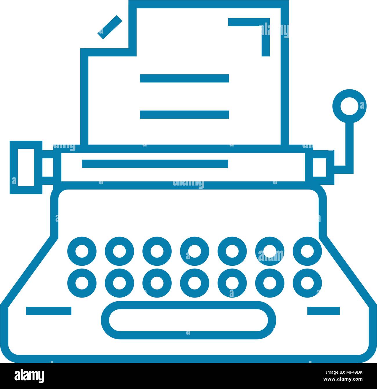 Writing linear icon concept. Writing line vector sign, symbol ...