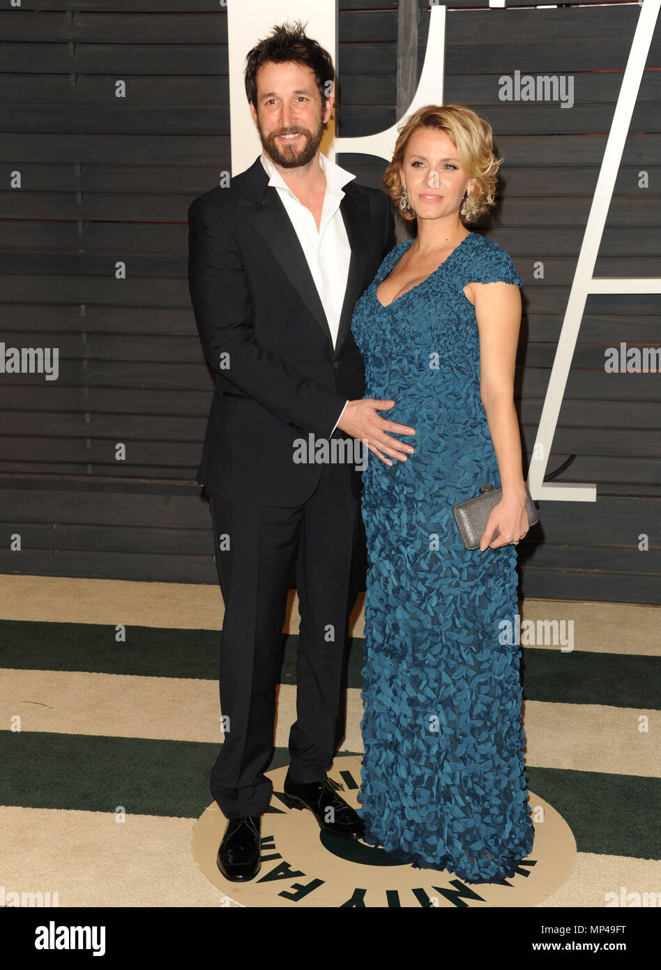 Noah Wyle and wife at the 2015 Vanity Fair Oscars party at the Wallis ...