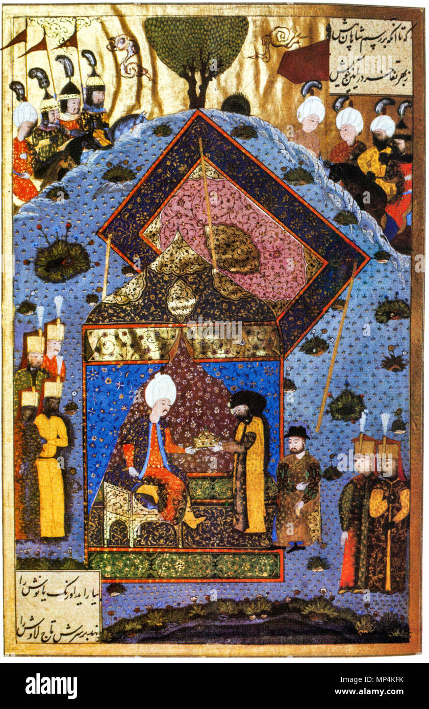 Ottoman sultan Suleiman gives the Holy Crown of Hungary to King of ...